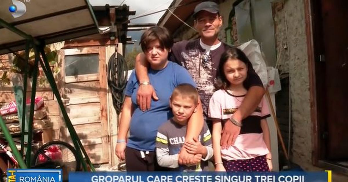 VIDEO - Asta-i România! Groparul care crește singur trei copii ...