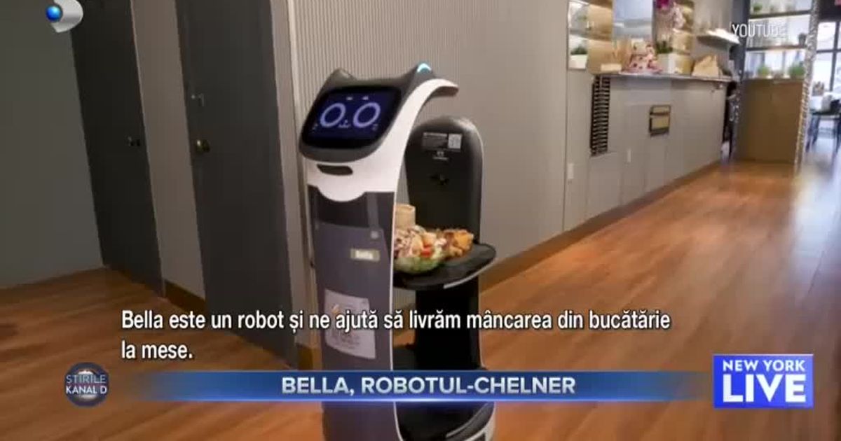 Bella, robotul-chelner - Stirile Kanal D