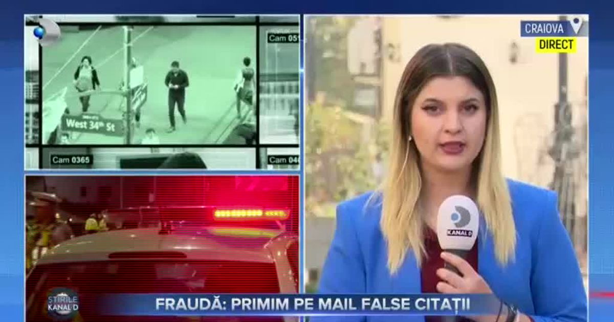 Fraudă - primim pe mail false citații - Stirile Kanal D
