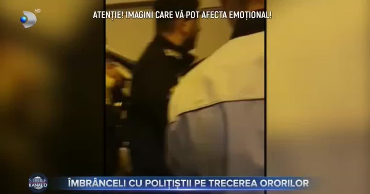 Îmbrânceli cu polițiștii pe trecerea de pietoni - Stirile Kanal D