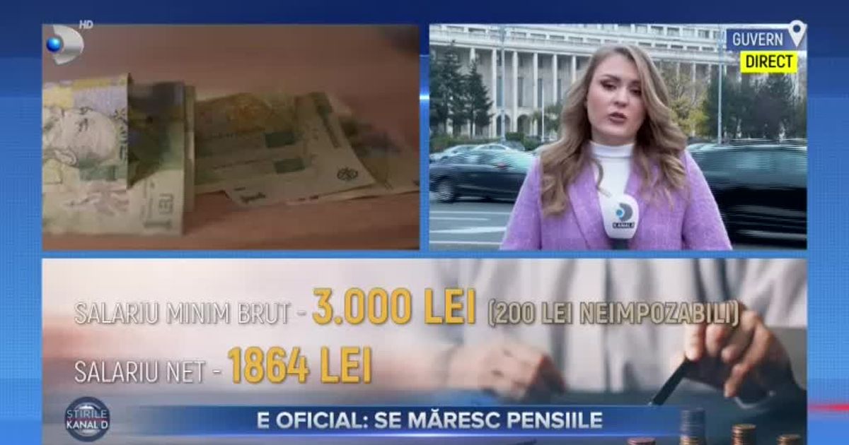 E oficial - se măresc pensiile - Stirile Kanal D