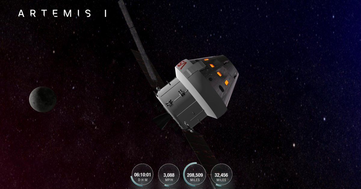 Patru imagini spectaculoase trimise de Orion, capsula spațială plecată ...