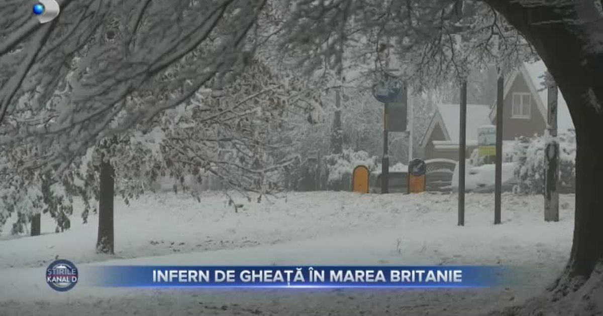 Infern de gheață în Marea Britanie - Stirile Kanal D