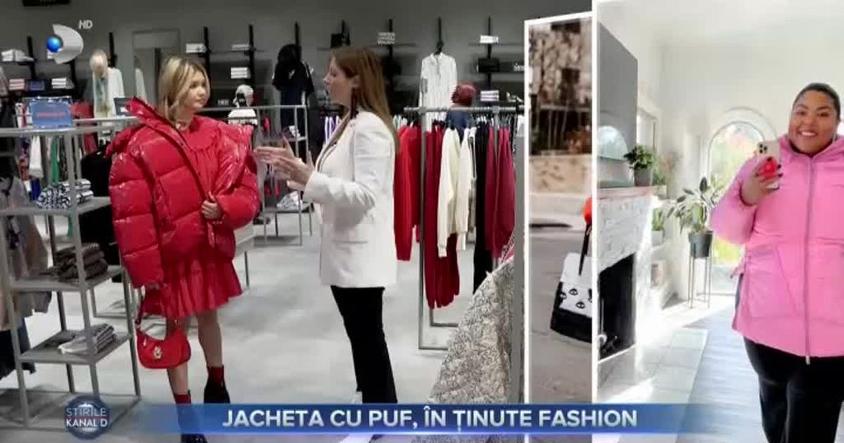 Jacheta cu puf, în ținute fashion - Stirile Kanal D