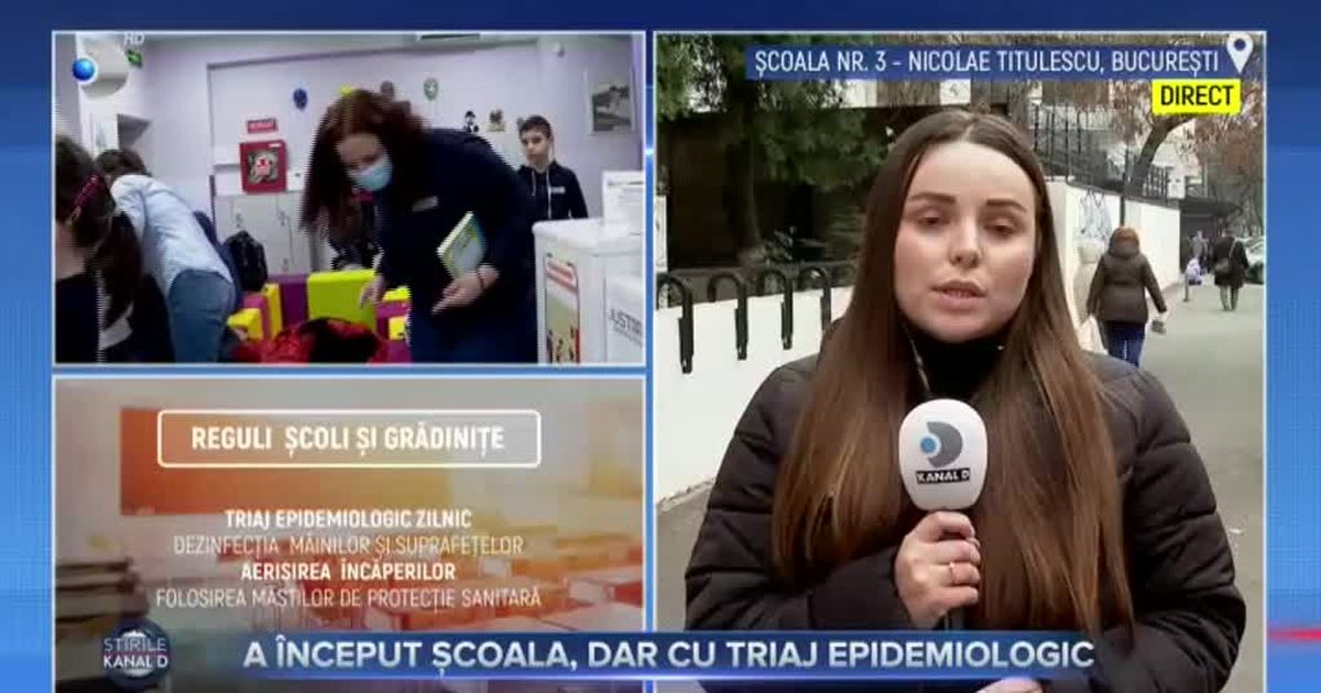 A început școala, dar cu triaj epidemiologic - Stirile Kanal D