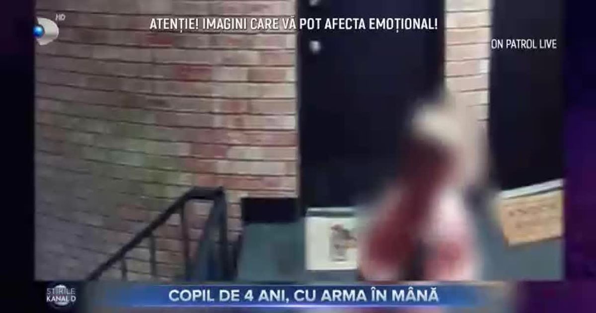 Copil de 4 ani, cu arma în mână - Stirile Kanal D