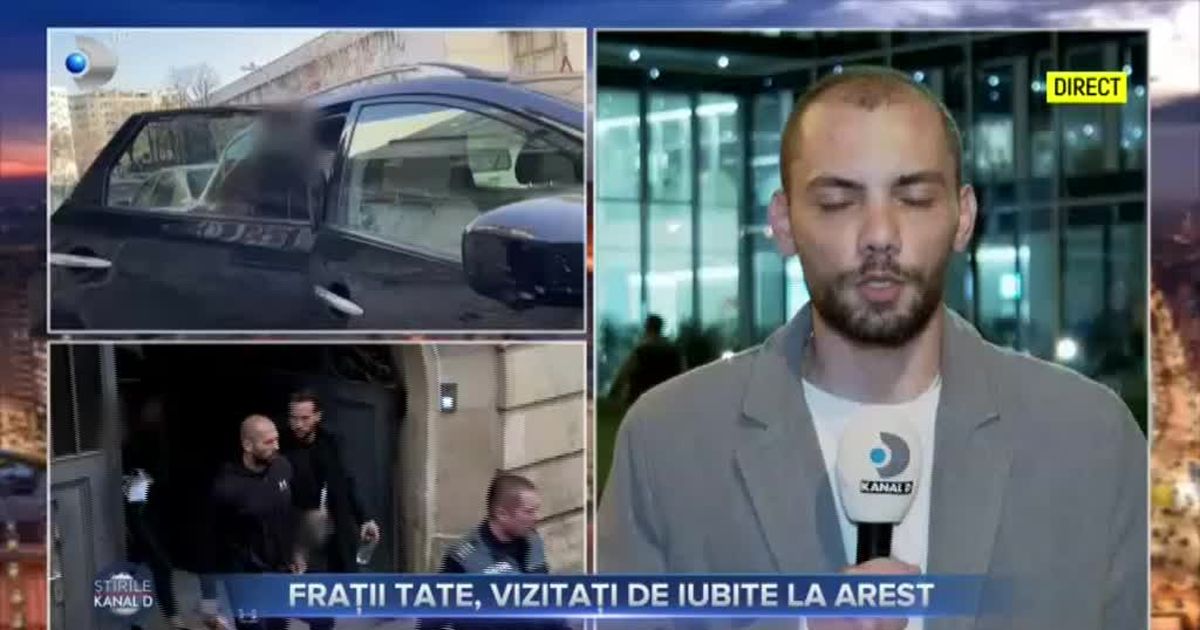 Frații Tate, vizitați de iubite la arest - Stirile Kanal D