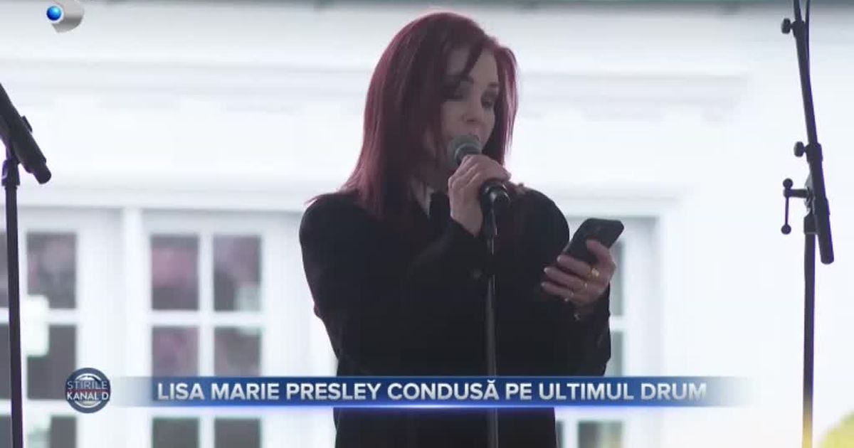 Lisa Marie Presley condusă pe ultimul drum - Stirile Kanal D