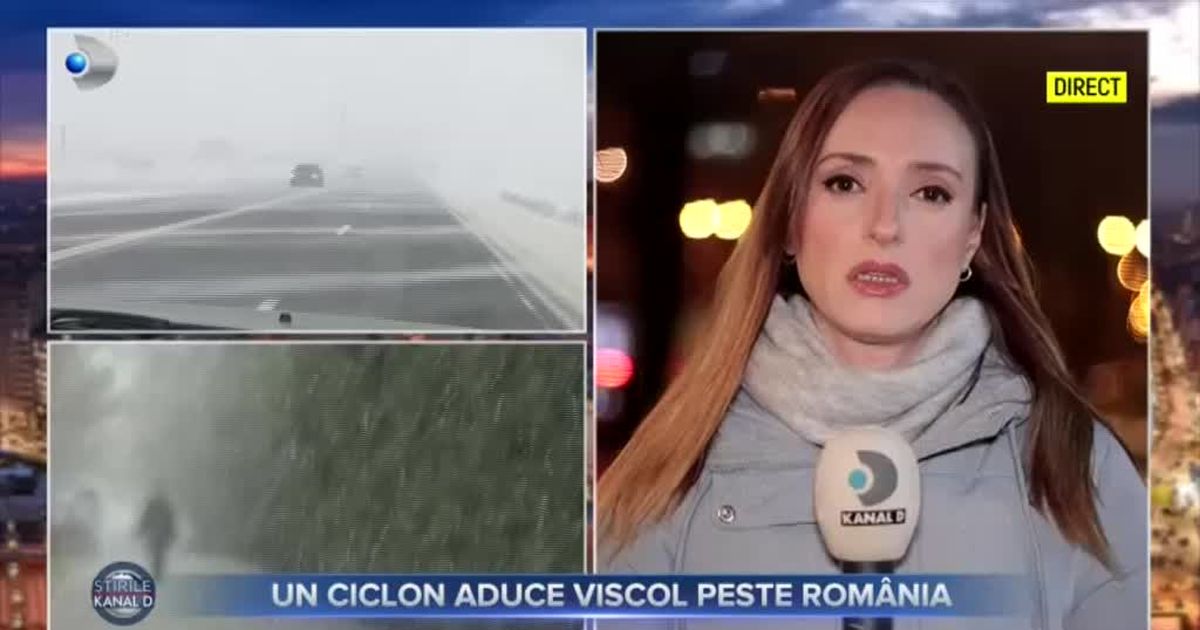Un ciclon aduce viscol peste România - Stirile Kanal D