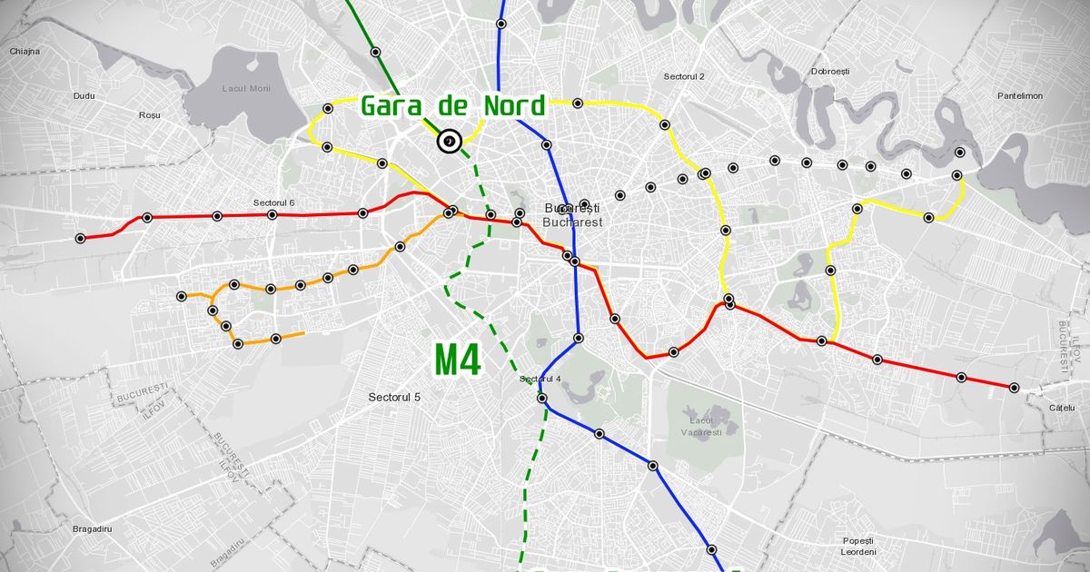 Câte stații va avea Tronsonul Gara De Nord - Gara Progresul din ...
