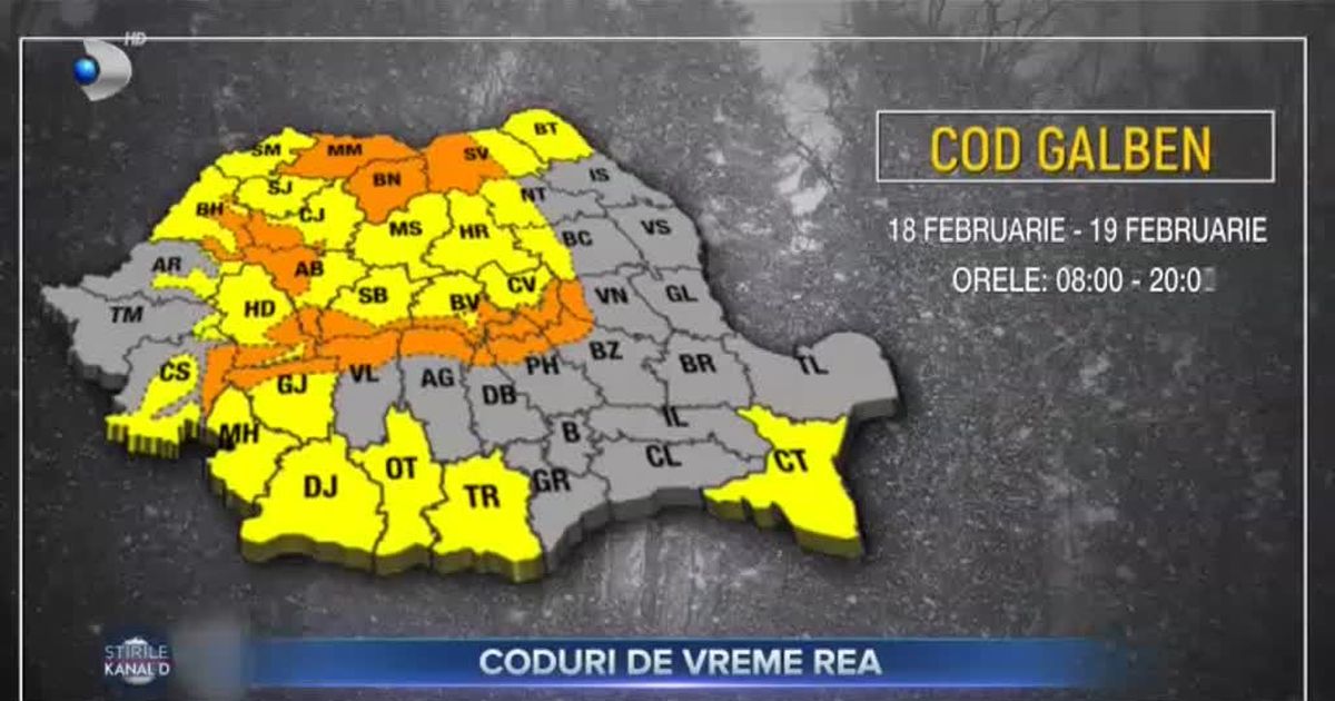 Coduri de vreme rea - Stirile Kanal D