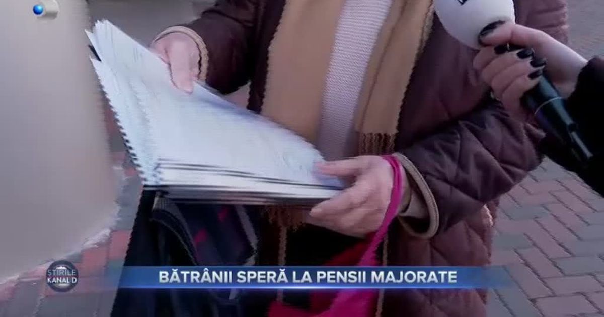 Bătrânii speră la pensii majorate - Stirile Kanal D