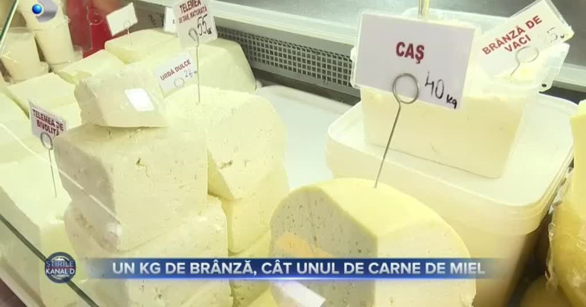 Un kg de brânză, cât unul de carne de miel - Stirile Kanal D