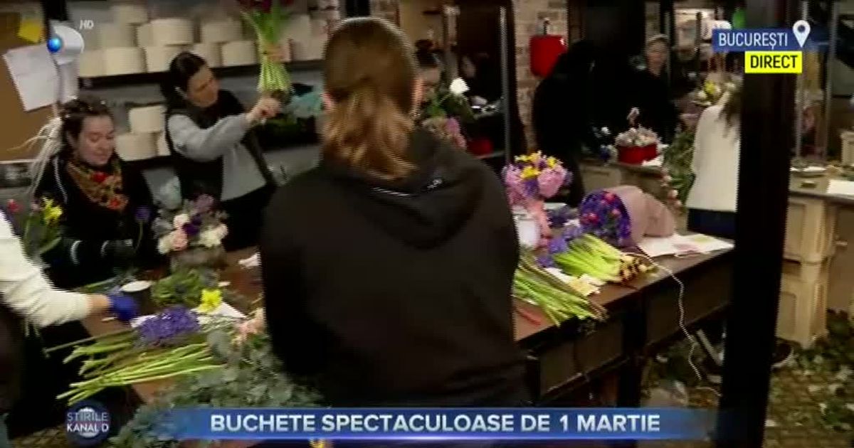 Buchete spectaculoase de 1 martie - Stirile Kanal D