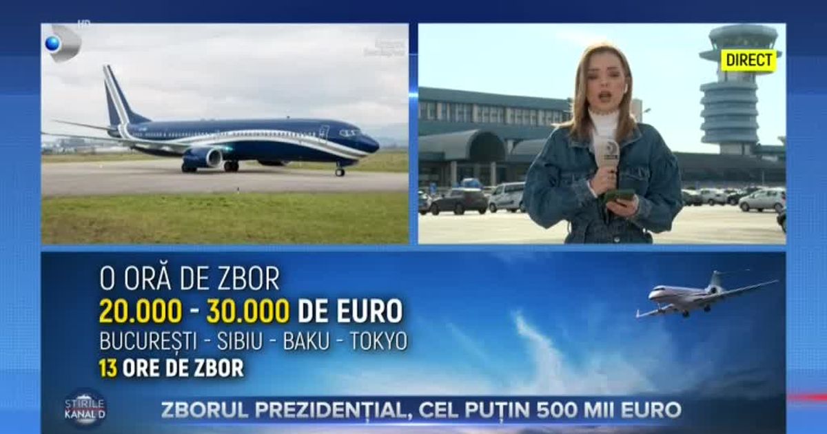 Zborul prezidențial, cel puțin 500 de mii de euro - Stirile Kanal D