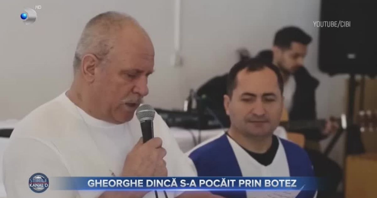 Gheorghe Dincă s-a pocăit prin botez - Stirile Kanal D
