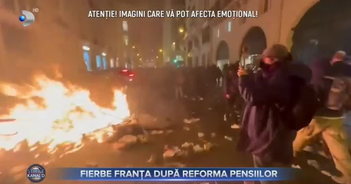 Fierbe Franța după reforma pensiilor - Stirile Kanal D