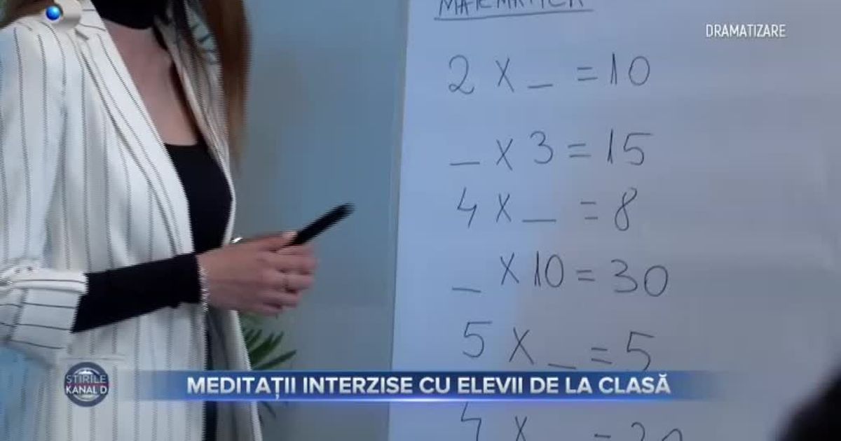Meditații interzise cu elevii de la clasă - Stirile Kanal D