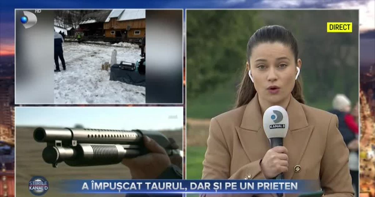 A împușcat taurul, dar și un prieten - Stirile Kanal D