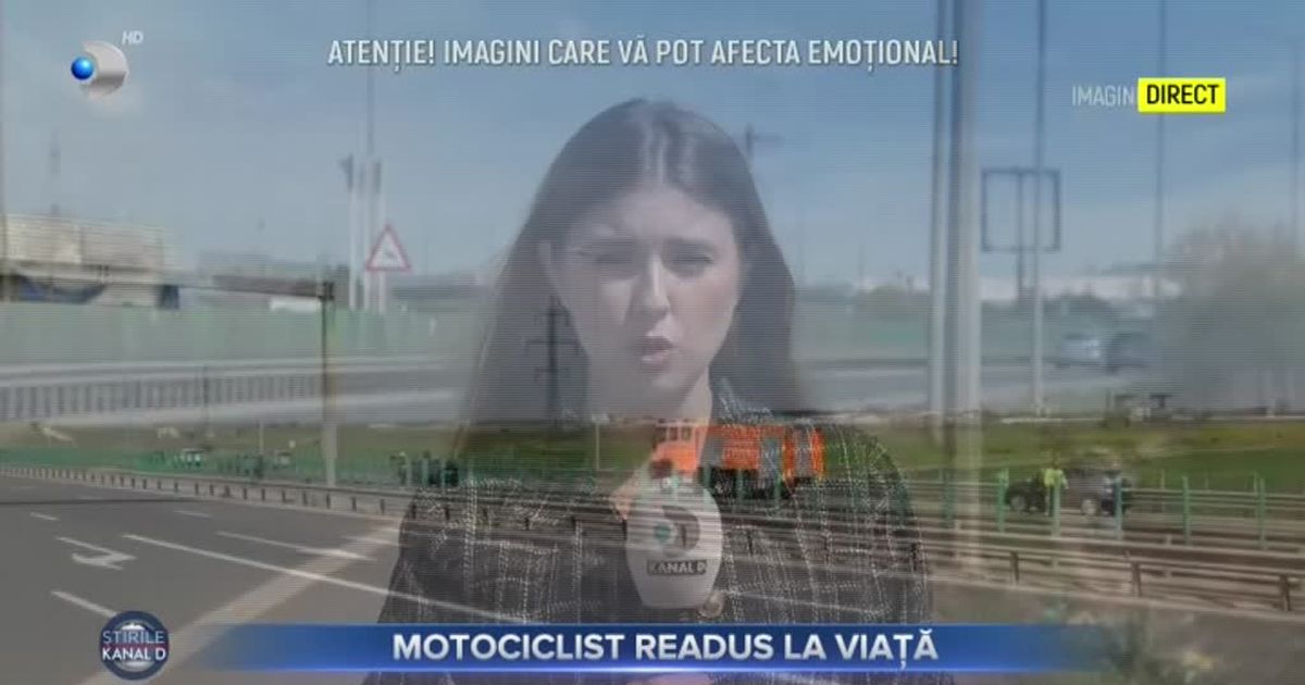 Motociclist readus la viață - Stirile Kanal D