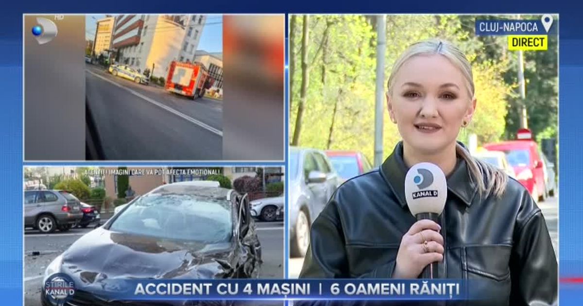 VIDEO- Accident grav în Cluj-Napoca. O mașină de Poliție a fost ...