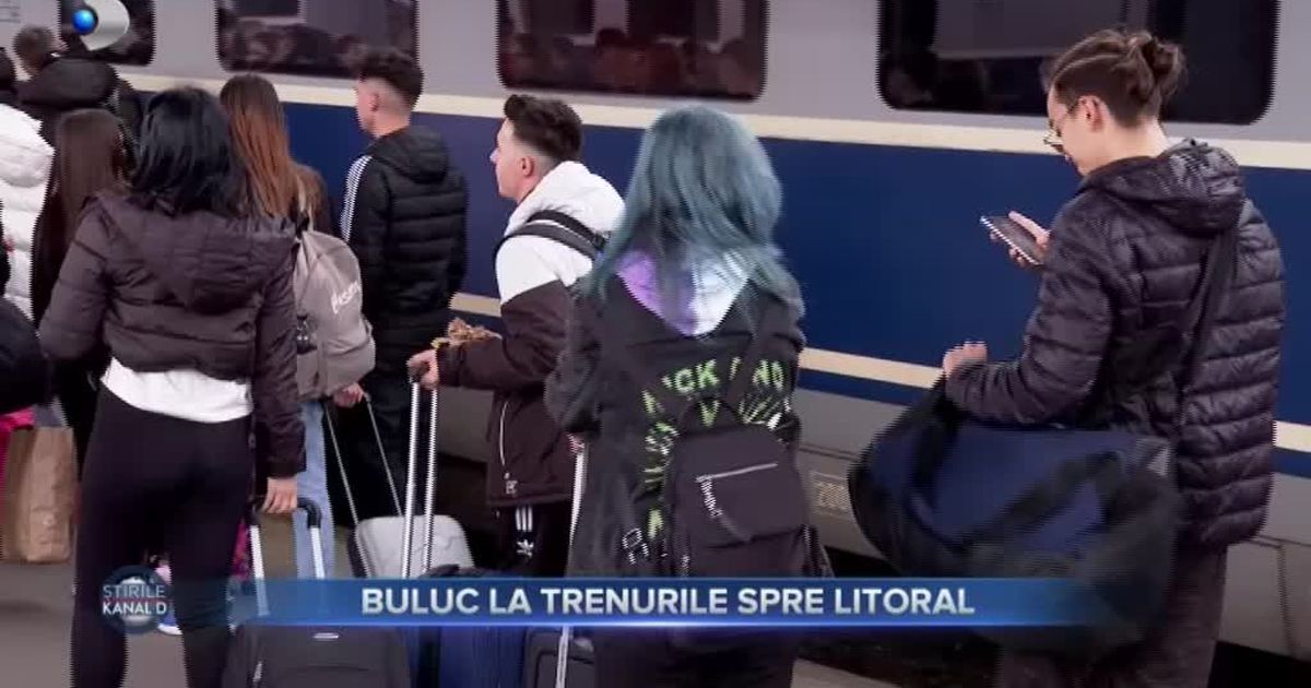 Buluc la trenurile spre litoral - Stirile Kanal D
