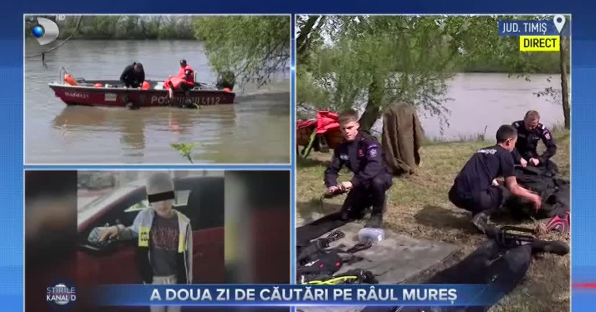 VIDEO- A doua zi de căutări pe râul Mureș! Doi copii și doi adulți ...