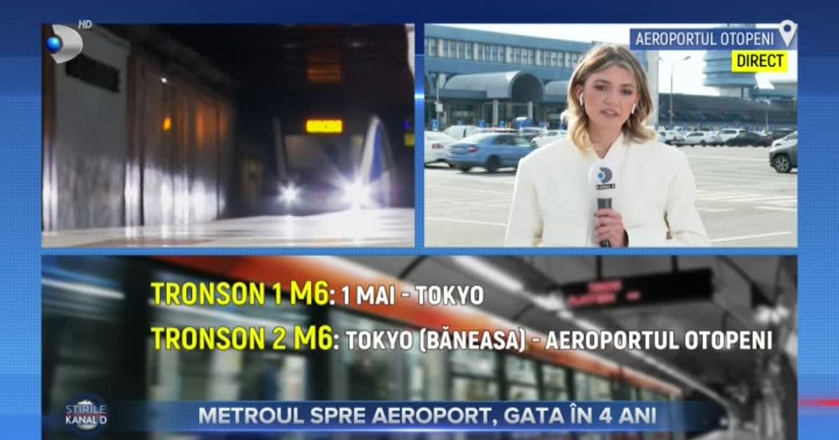 VIDEO- Metroul spre Aeroportul Otopeni, finalizat în patru ani - Stirile Kanal D