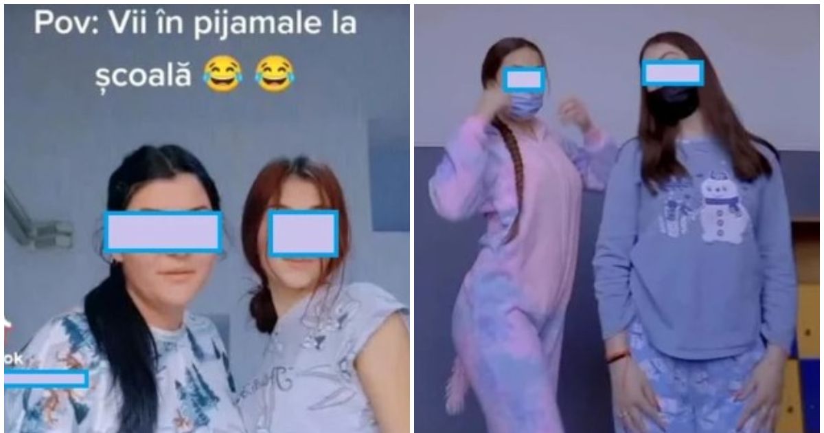 Mai mulți elevi au mers la școală în pijamale, în urma unei provocări de pe TikTok: „Un atac ...