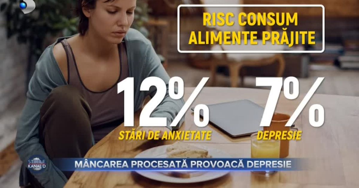 Mâncarea procesată provoacă depresie - Stirile Kanal D