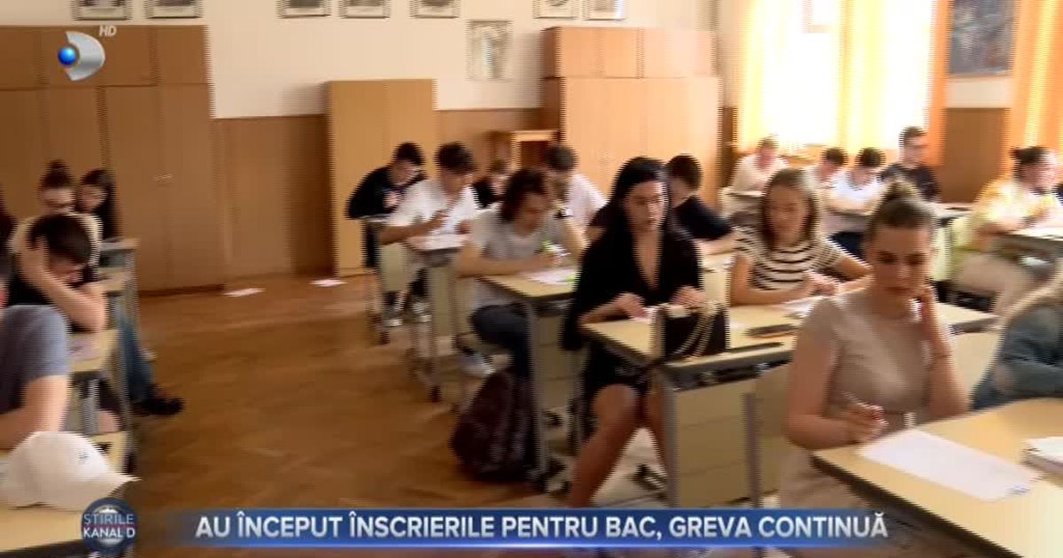 Au început înscrierile pentru BAC, greva continuă - Stirile Kanal D
