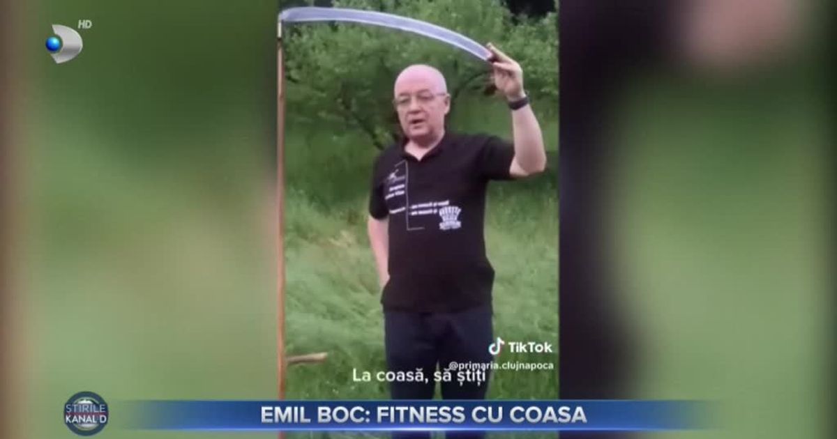 Emil Boc- fitness cu coasa - Stirile Kanal D