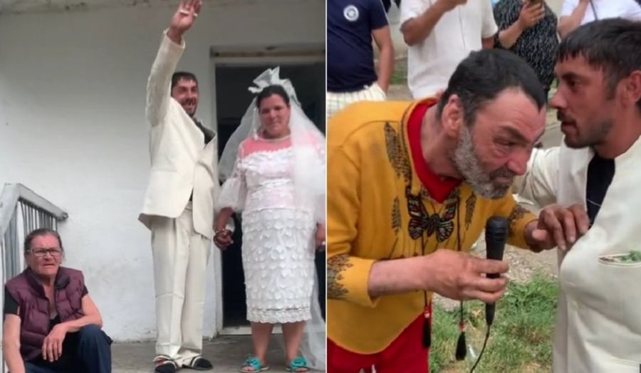 VIDEO - Nuntă de zile mari, în slapi, cu manele și dedicații în fața ...