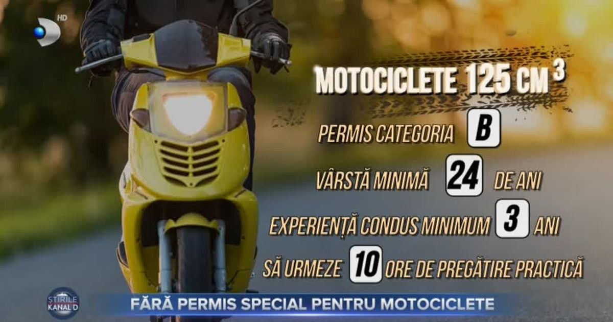 Fără permis special pentru motociclete - Stirile Kanal D