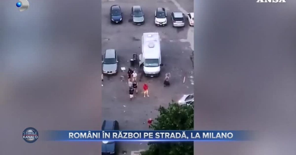 Români în război pe stradă, la Milano - Stirile Kanal D