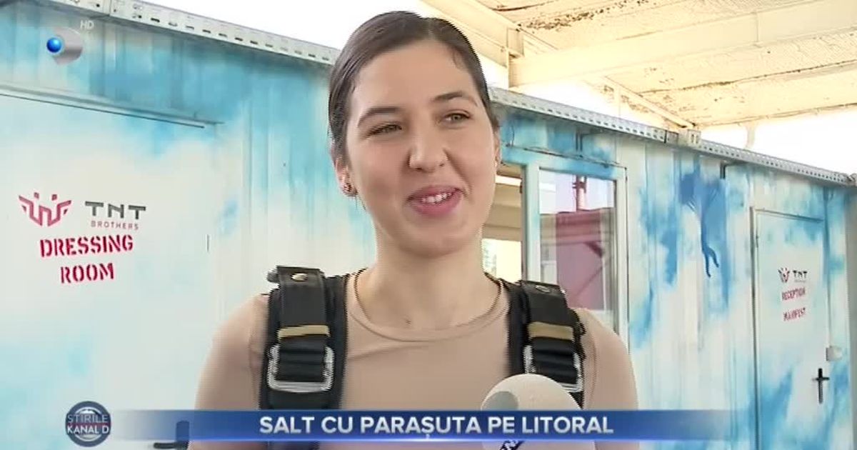 Salt cu parașuta pe litoral - Stirile Kanal D