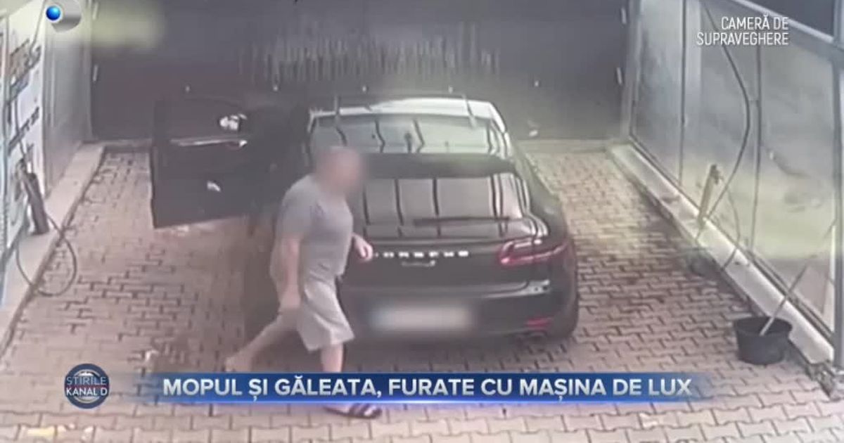 Mopul și găleata, furate cu mașina de lux - Stirile Kanal D