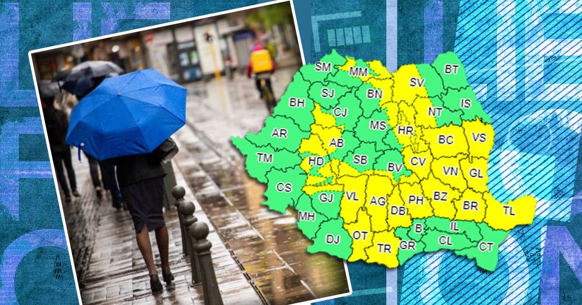 Cod galben de furtuni și vijelii în România. Harta zonelor afectate ...