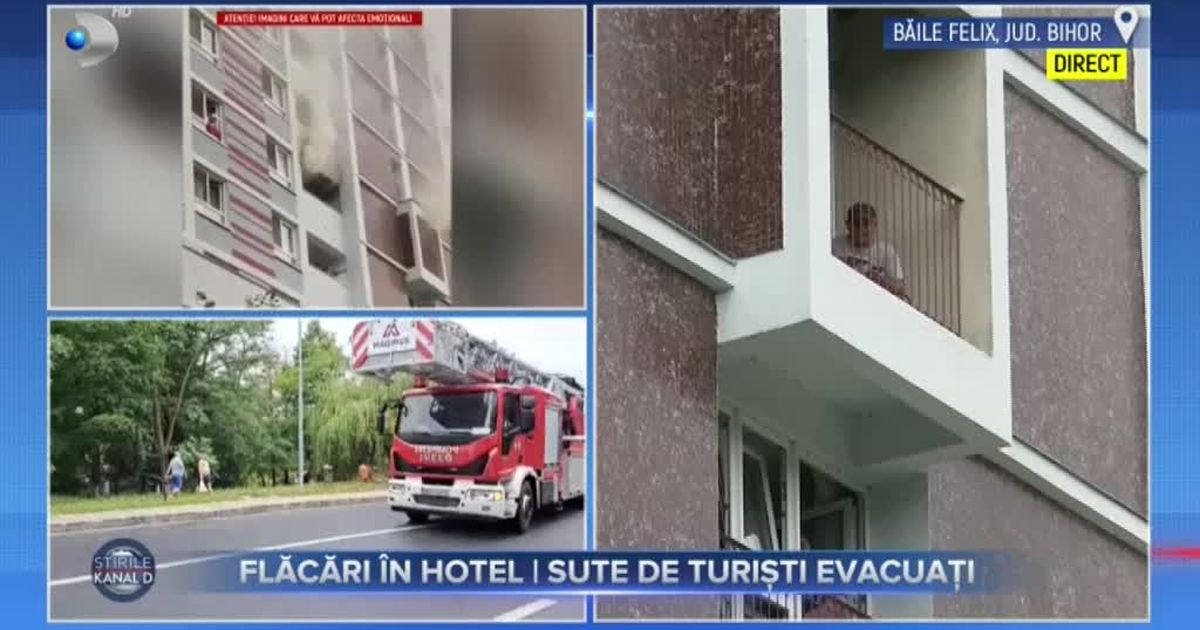 VIDEO - Incendiu puternic într-un hotel din Băile Felix. Pentru a se ...