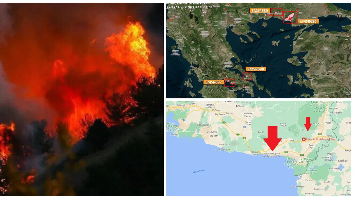 VIDEO - Harta noilor incendii din Grecia. A crescut numărul victimelor ...