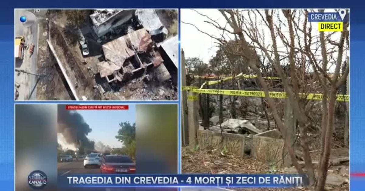 VIDEO - Tragedia din Crevedia: 4 morți și zeci de răniți după explozia ...