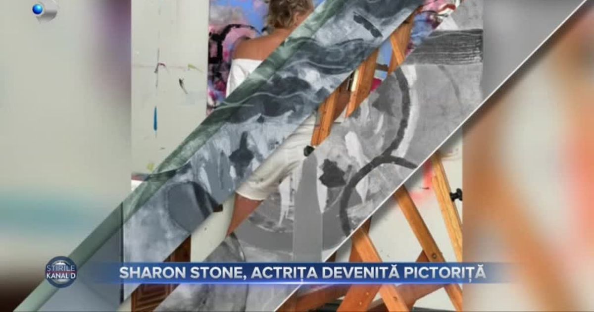 VIDEO - Sharon Stone, actrița devenită pictoriță. „Îmi place să pictez ...