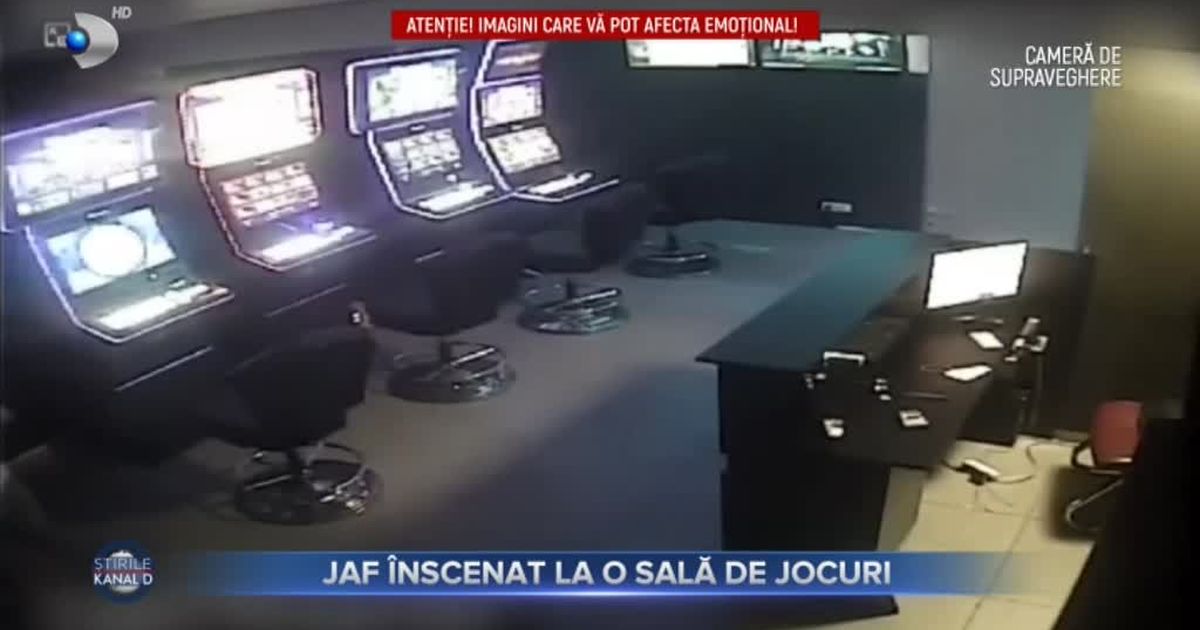 VIDEO- Jaf înscenat la o sală de jocuri. Imagini suprinse de camerele ...