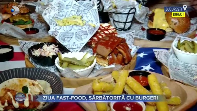 VIDEO - Ziua Fast-Food, sărbătorită cu burgeri. Datele arată că 1 din 7 ...