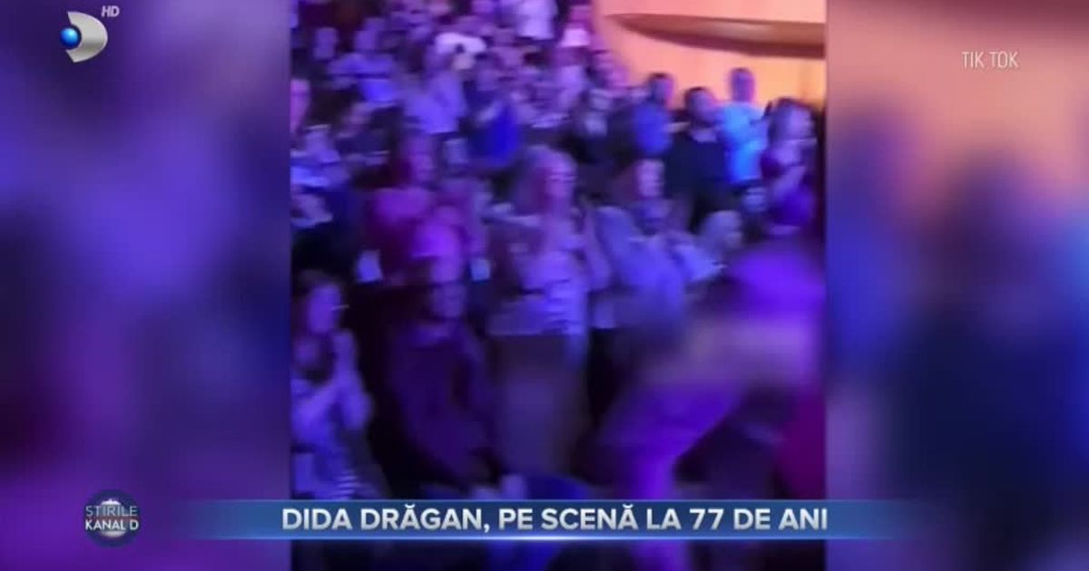 VIDEO - Dida Drăgan, pe scenă la 77 de ani. Într-o ținută neagră, cântăreața a umplut Sala ...