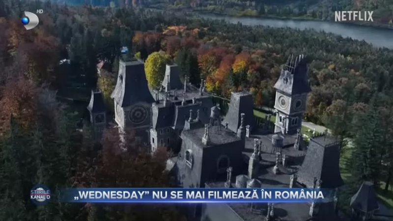 VIDEO - „Wednesday” nu se mai filmează în România. Unde se va filma ...