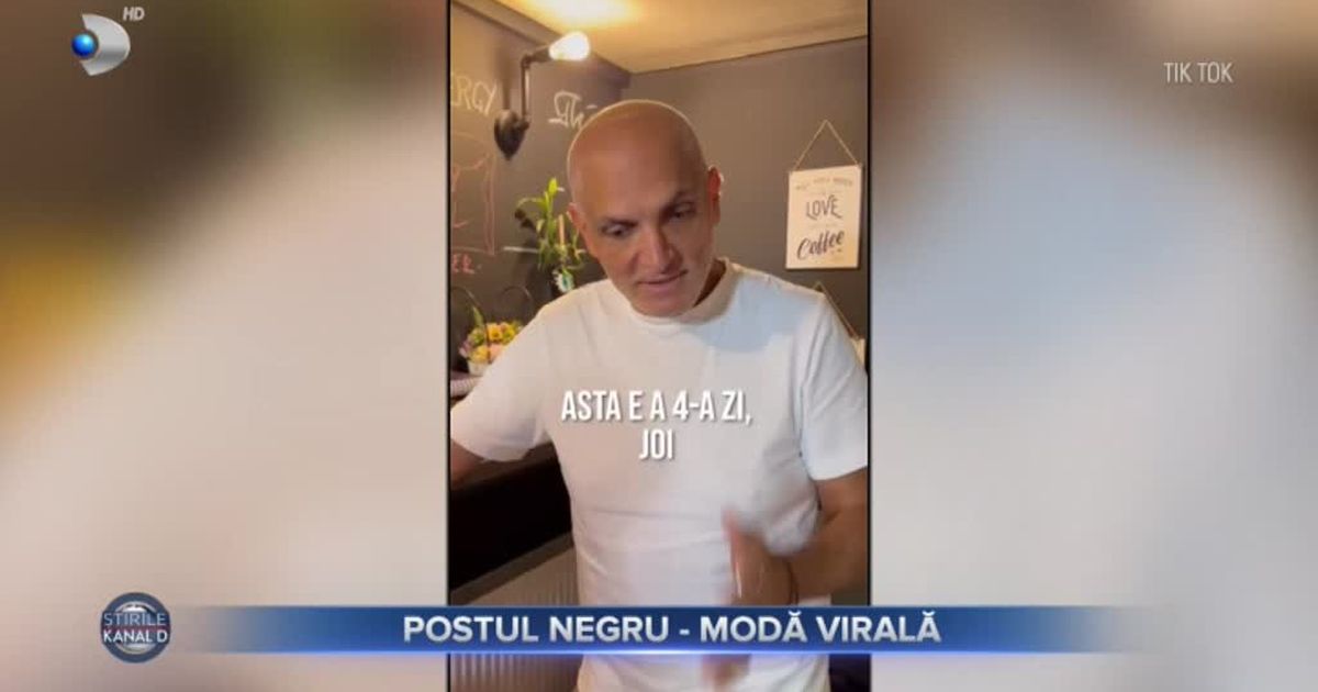 VIDEO- Postul negru a devenit o modă virală. Damian Drăghici povestește ...
