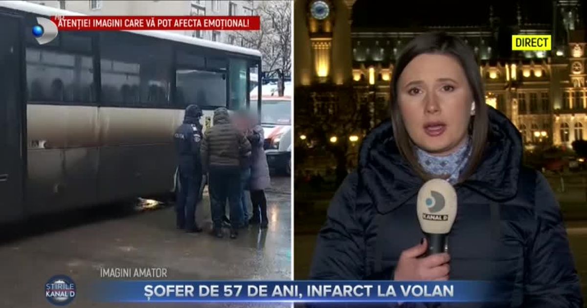 VIDEO - Un șofer de autobuz a făcut infarct la volan. Pasagerii au ...