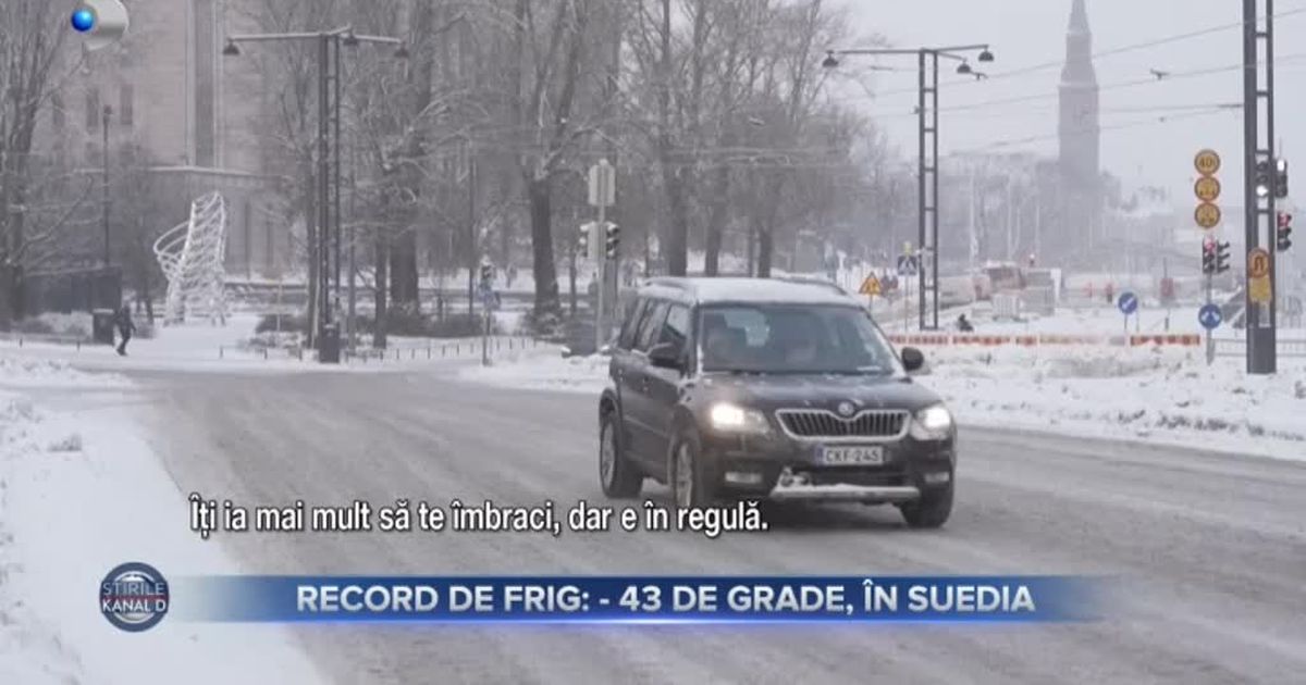VIDEO- Record de frig în Europa: -43 de grade, în Suedia - Stirile Kanal D