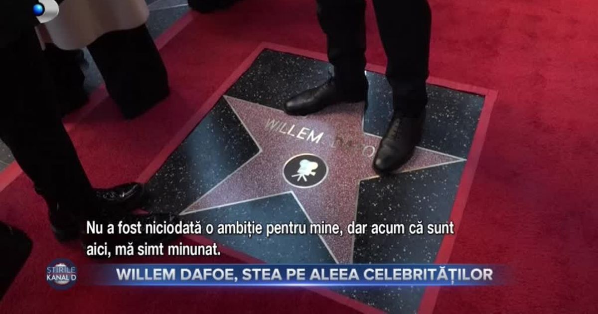 VIDEO- Willem Dafoe, stea pe Aleea Celebrităților. Actorul a câștigat 3 ...